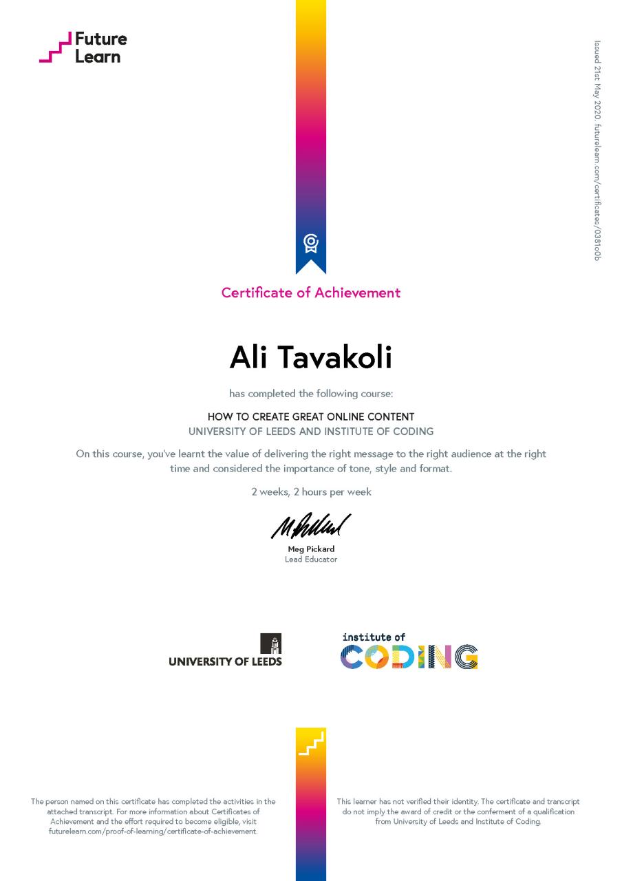 Futurelearn Certificate Nick Embleton 🦋🤱🎓🌎🌈🩺🔬🧪