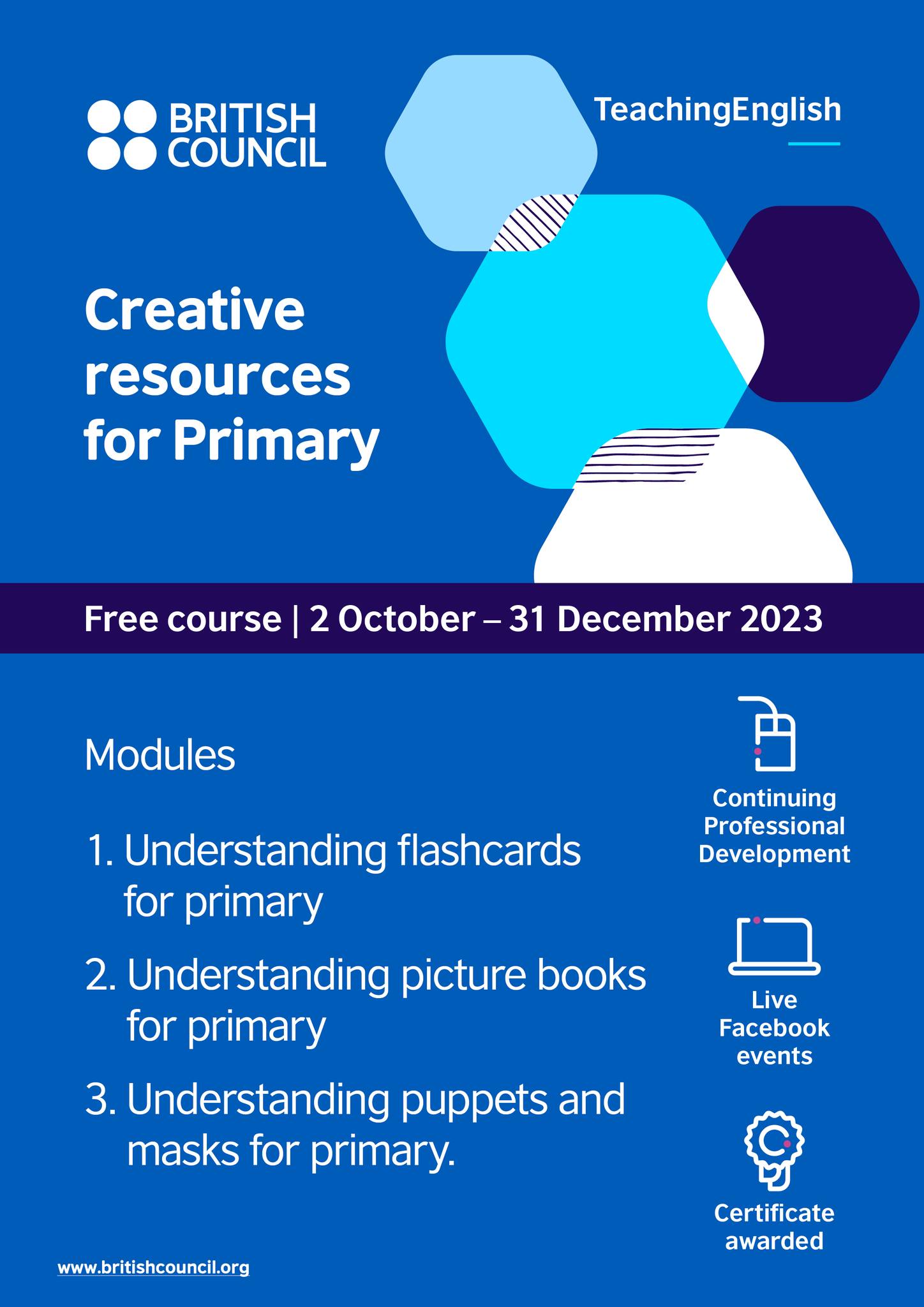 My certification for “Teaching English: Creative resources for primary”, British Council - Ali ...